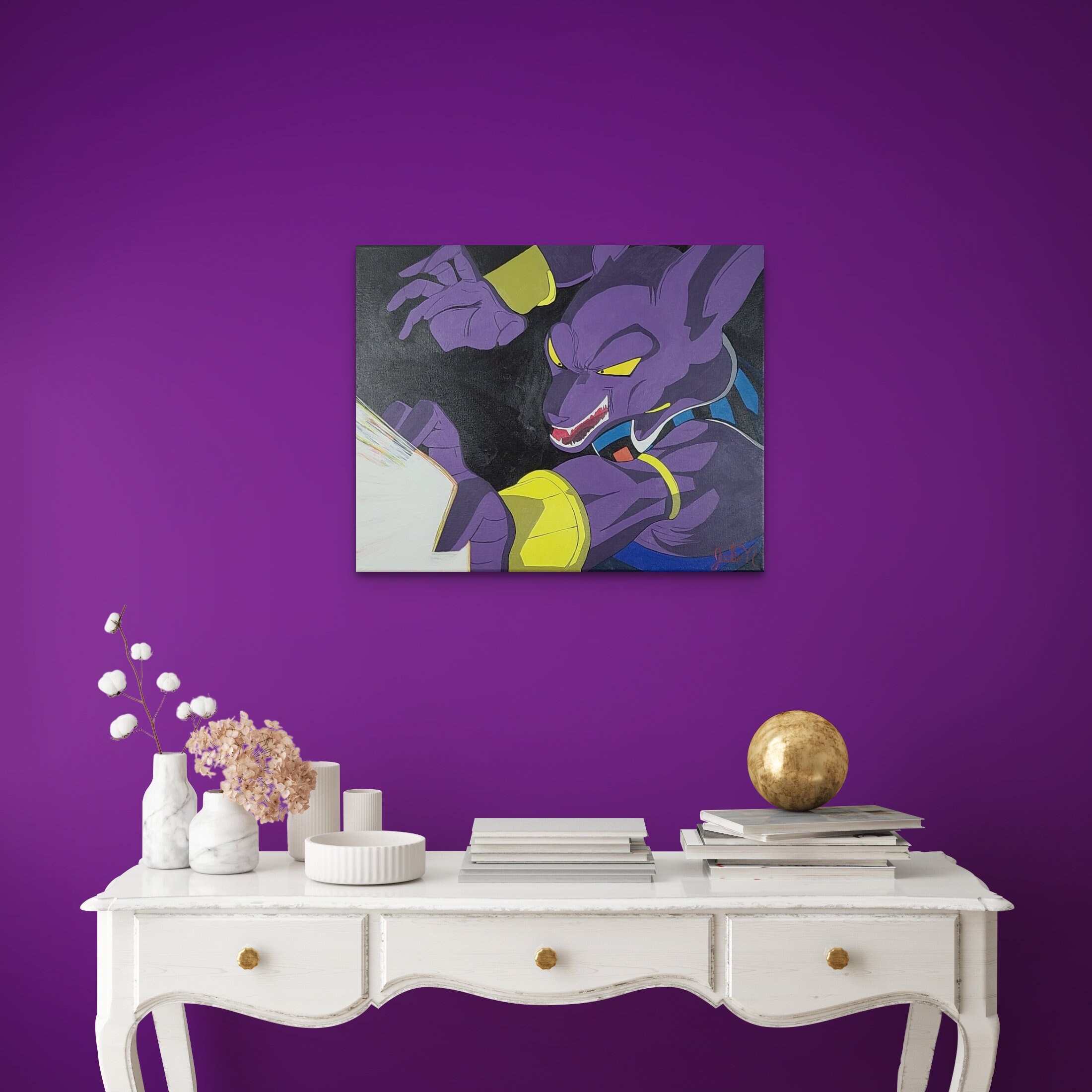 Lord Beerus Attacks Goku With No Remorse in Dragon Ball Super - Etsy
