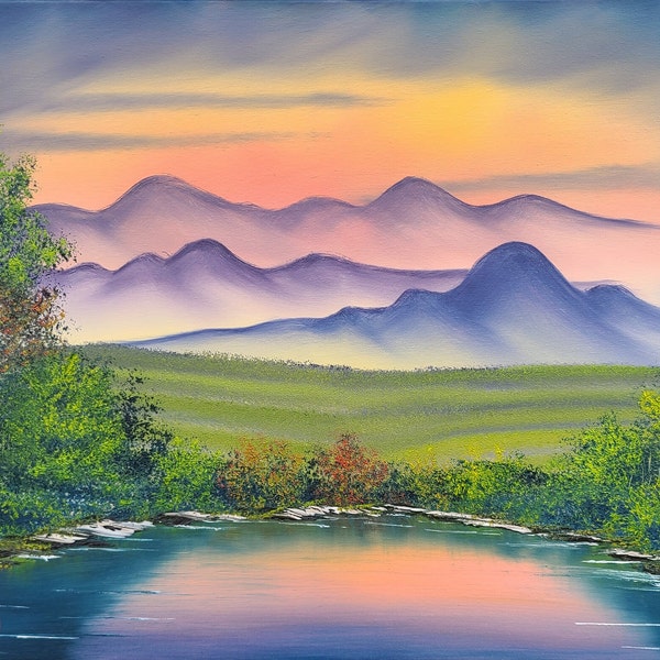 Rolling Hills Landscape Oil Painting - Etsy