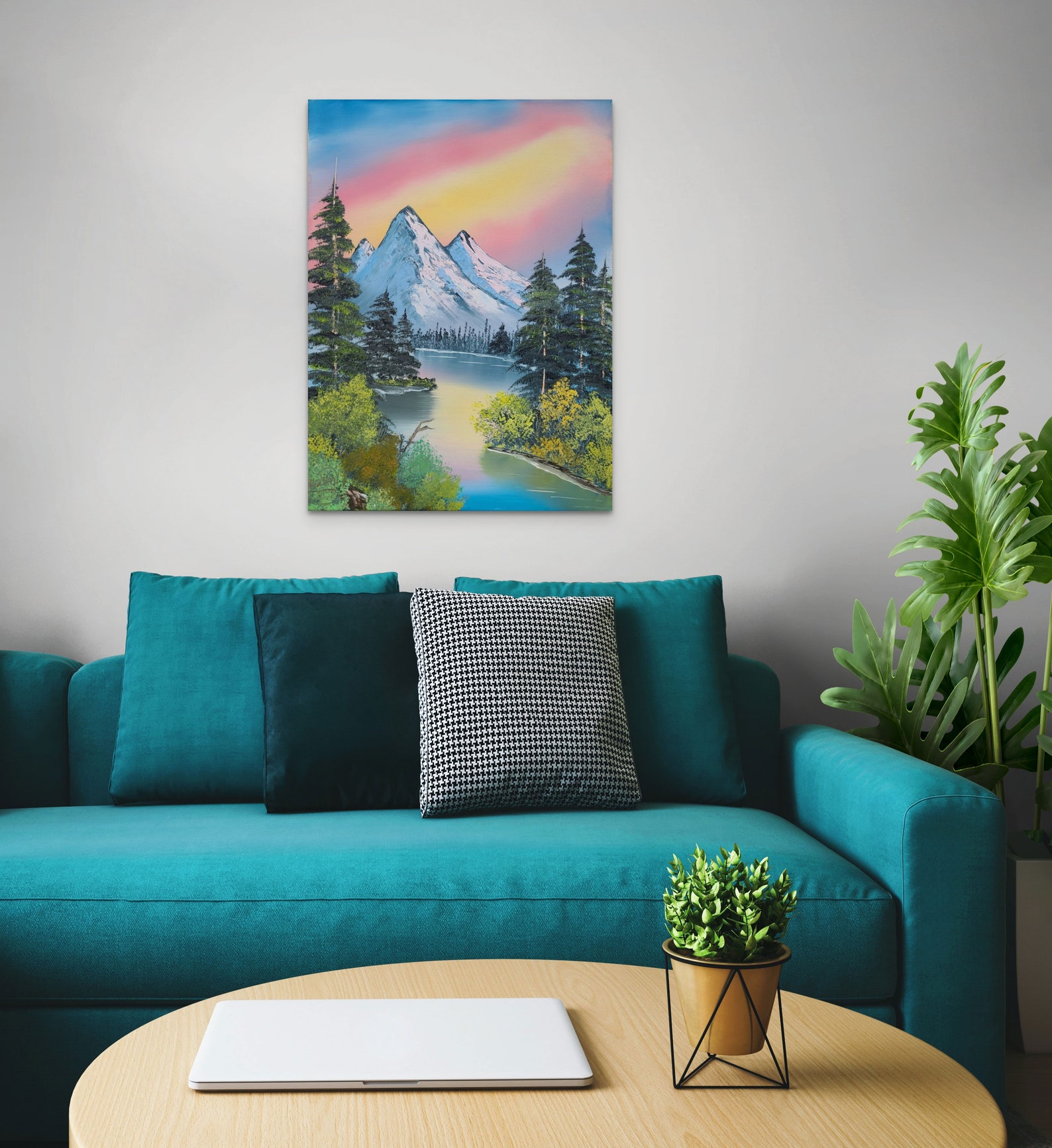 Blazing Sunset Landscape Oil Painting - Etsy