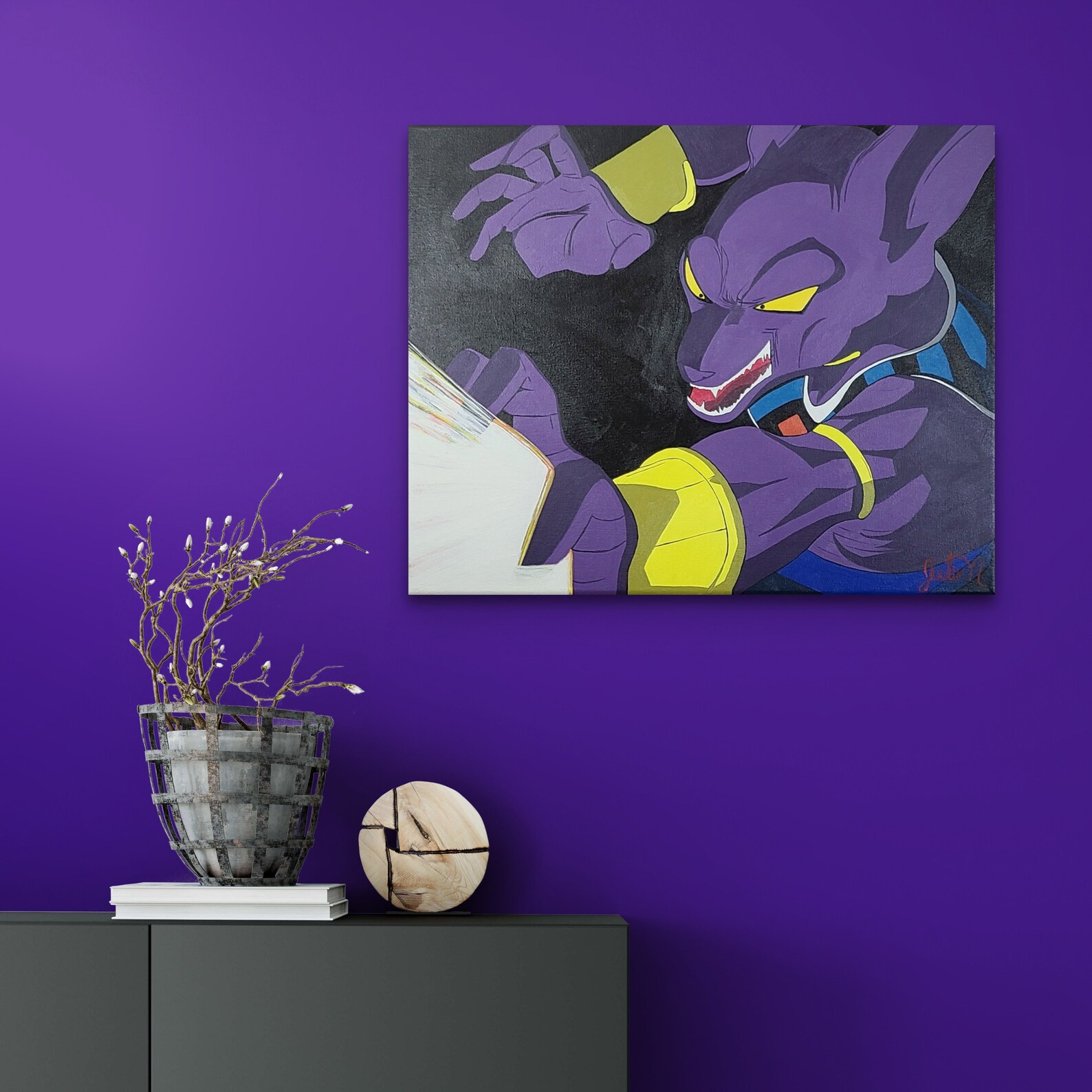 Lord Beerus Attacks Goku With No Remorse in Dragon Ball Super - Etsy