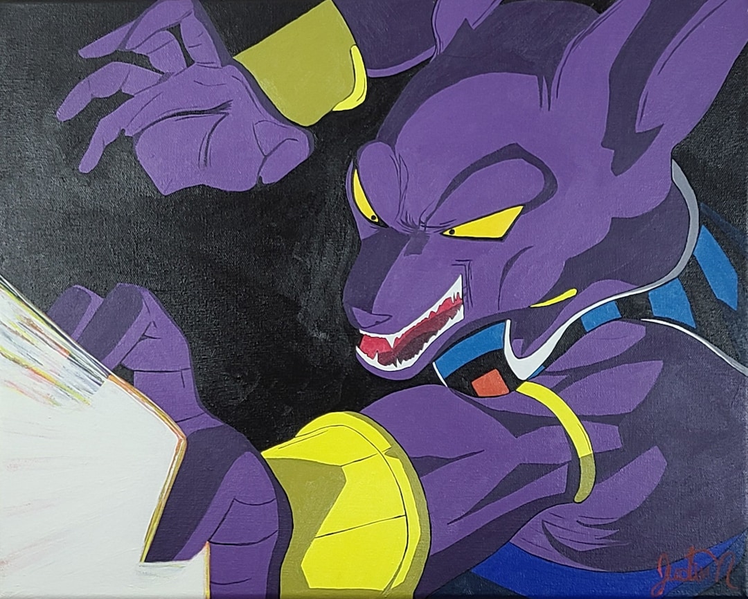 Lord Beerus Attacks Goku With No Remorse in Dragon Ball Super - Etsy
