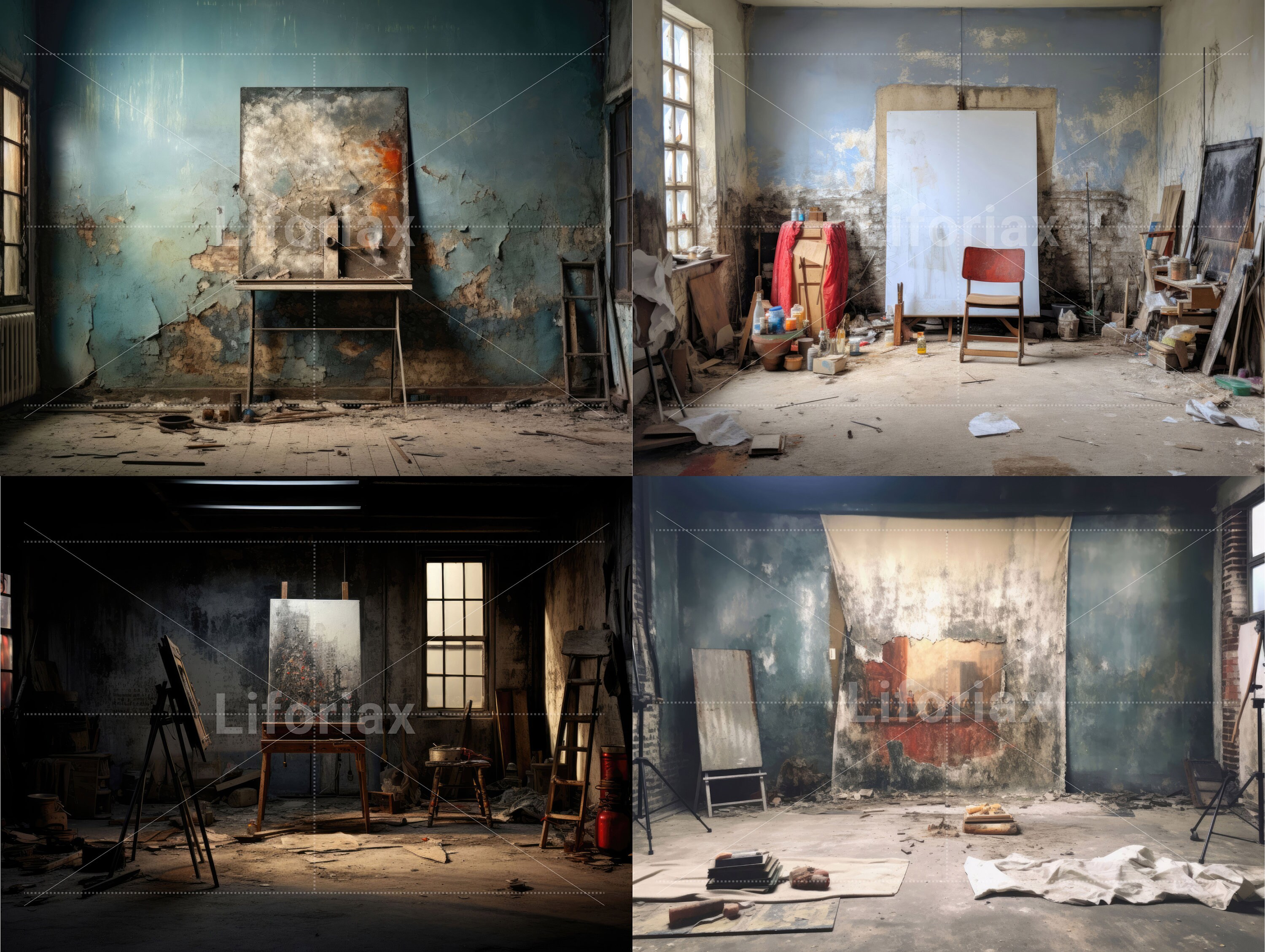 Old Style Photography Studio Digital Backdrops for Portrait and ...