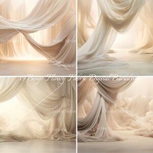 19 Beige Flowy Fabric Digital Backdrops, Maternity Backdrop Overlays ...