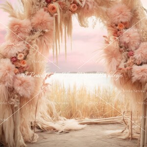 20 Floral Peach Color Backdrop Overlays - Floral Texture Digital ...