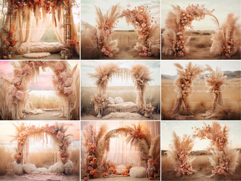 20 Floral Peach Color Backdrop Overlays Floral Texture - Etsy