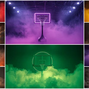 81 Smoke Basketball Digital Backdrops Background Banner for Sports ...