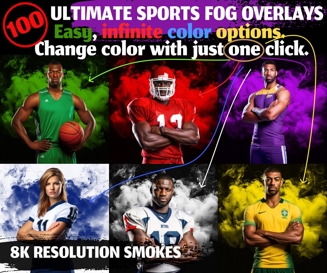 100 (8K) Smoke Fog Digital Photography OVERLAYS: Perfect as Sports ...