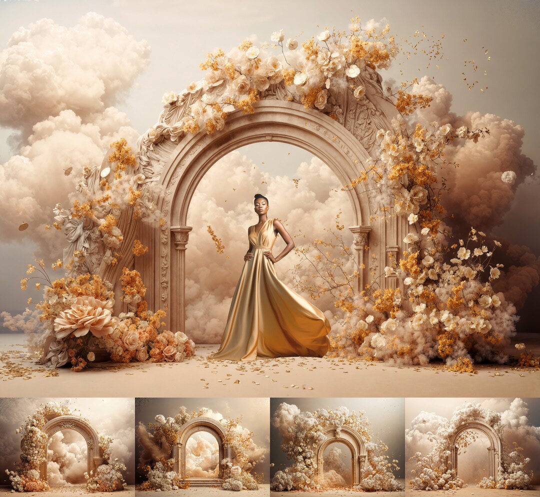 Heaven Arches Texture Set Digital Backdrops Floral Maternity Backdrop ...