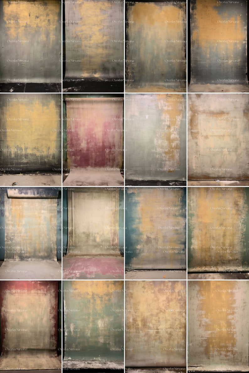 16 Fine Art Portrait Texture Digital Canvas Backdrop, Photography ...