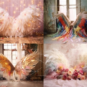 16 Rich Angel Wings Digital Backgrounds Digital Backdrops, Maternity ...