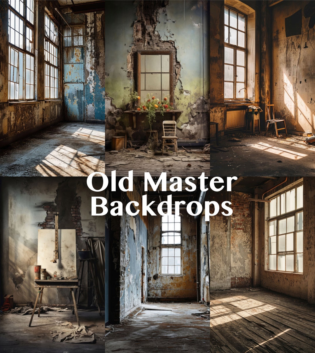 24 Old Master Photography Studio Background, Vertical Portrait ...