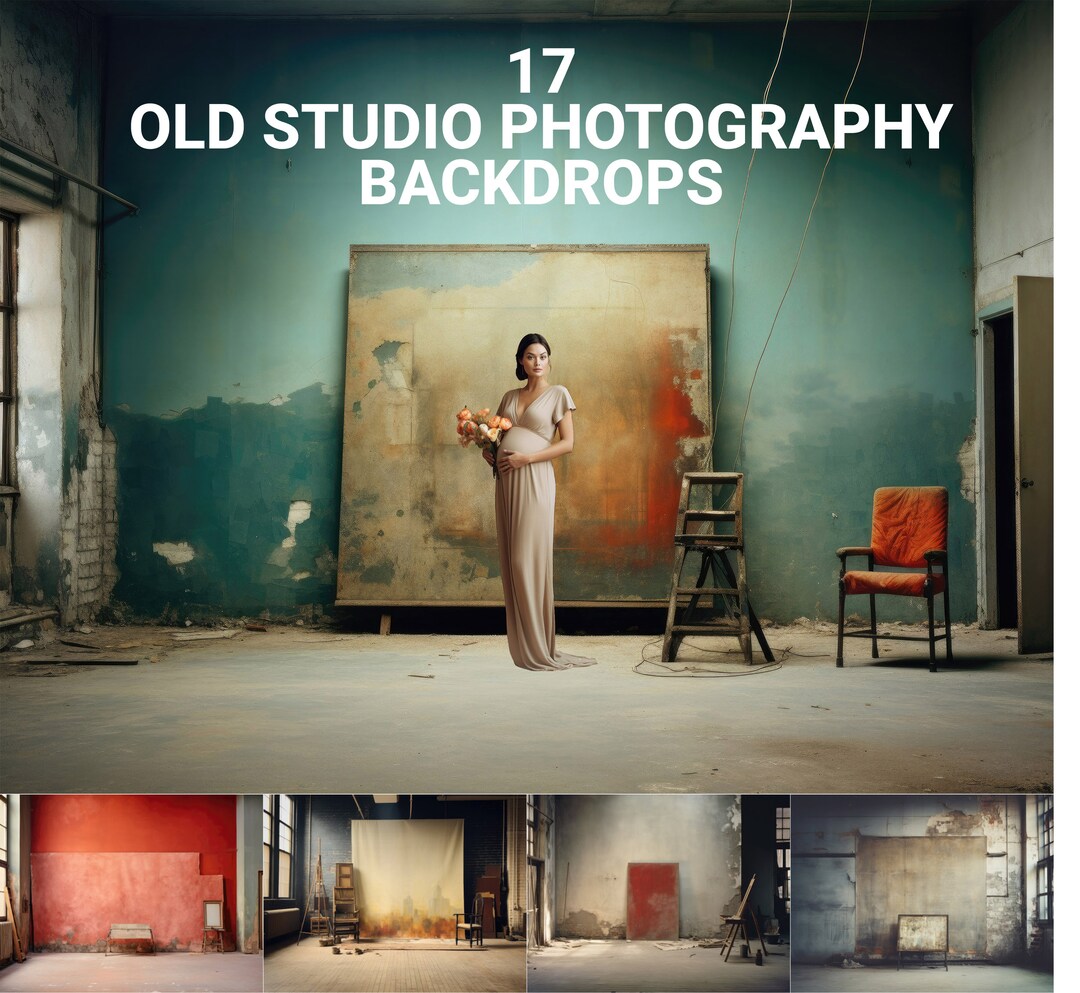 17 Old Studio Photography Background, Portrait Studio Backdrop Vertical ...