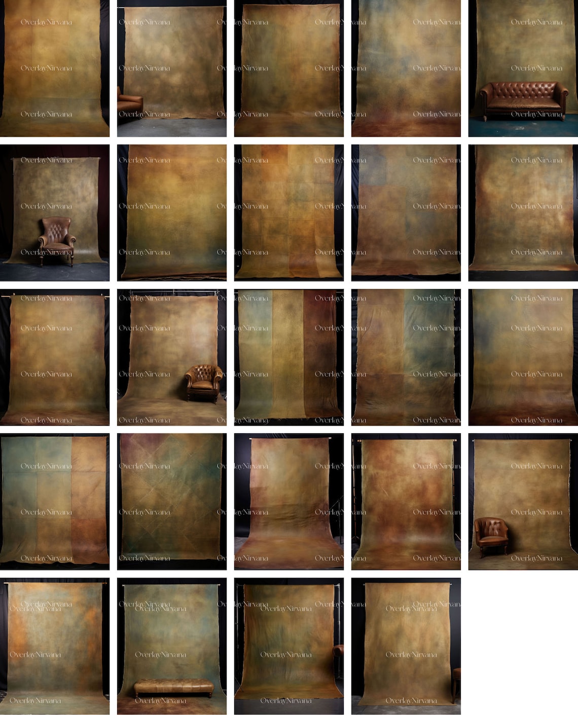 24 Fine Art Hand Painted Canvas Digital Backdrops, Portrait Maternity ...