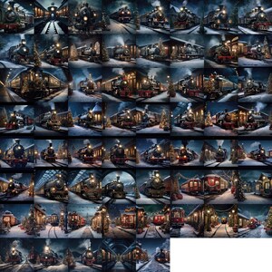 61 Polar Express Christmas Digital Backdrops for Kids Portrait ...