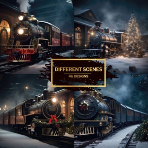 46 Polar Express Christmas Digital Backdrops for Kids and Family ...