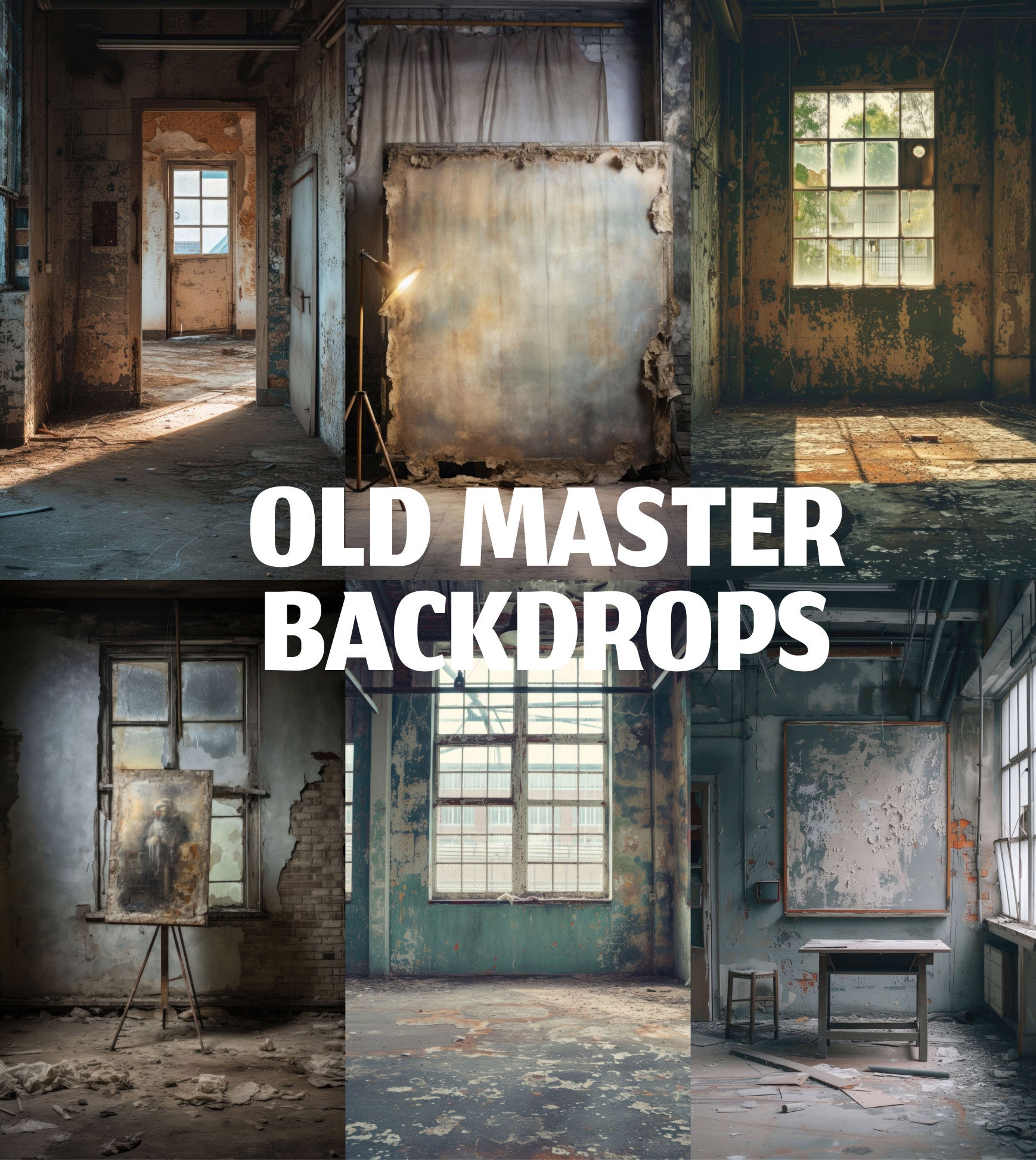 24 Old Master Photography Studio Background, Vertical Portrait ...