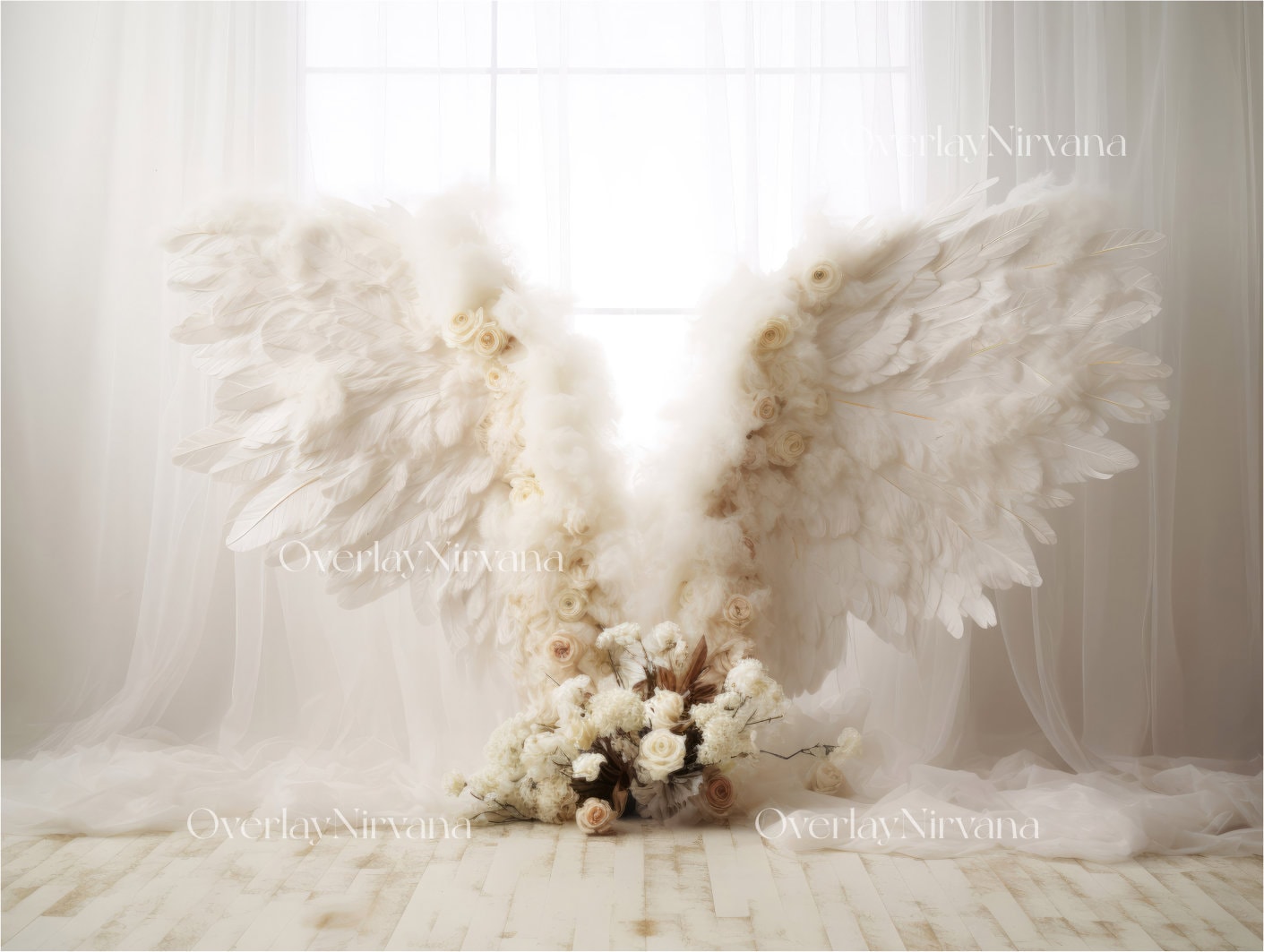 15 X Digital Backdrops , Angel Wings Digital Backgrounds Bundle ...
