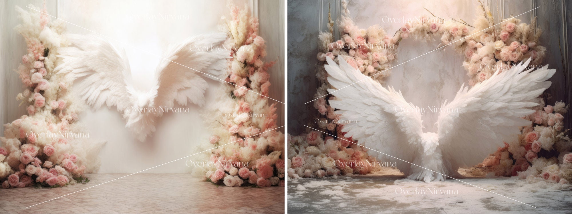 15 X Digital Backdrops, Angel Wings Digital Backgrounds, Maternity ...