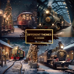 46 Polar Express Christmas Digital Backdrops for Kids and Family ...