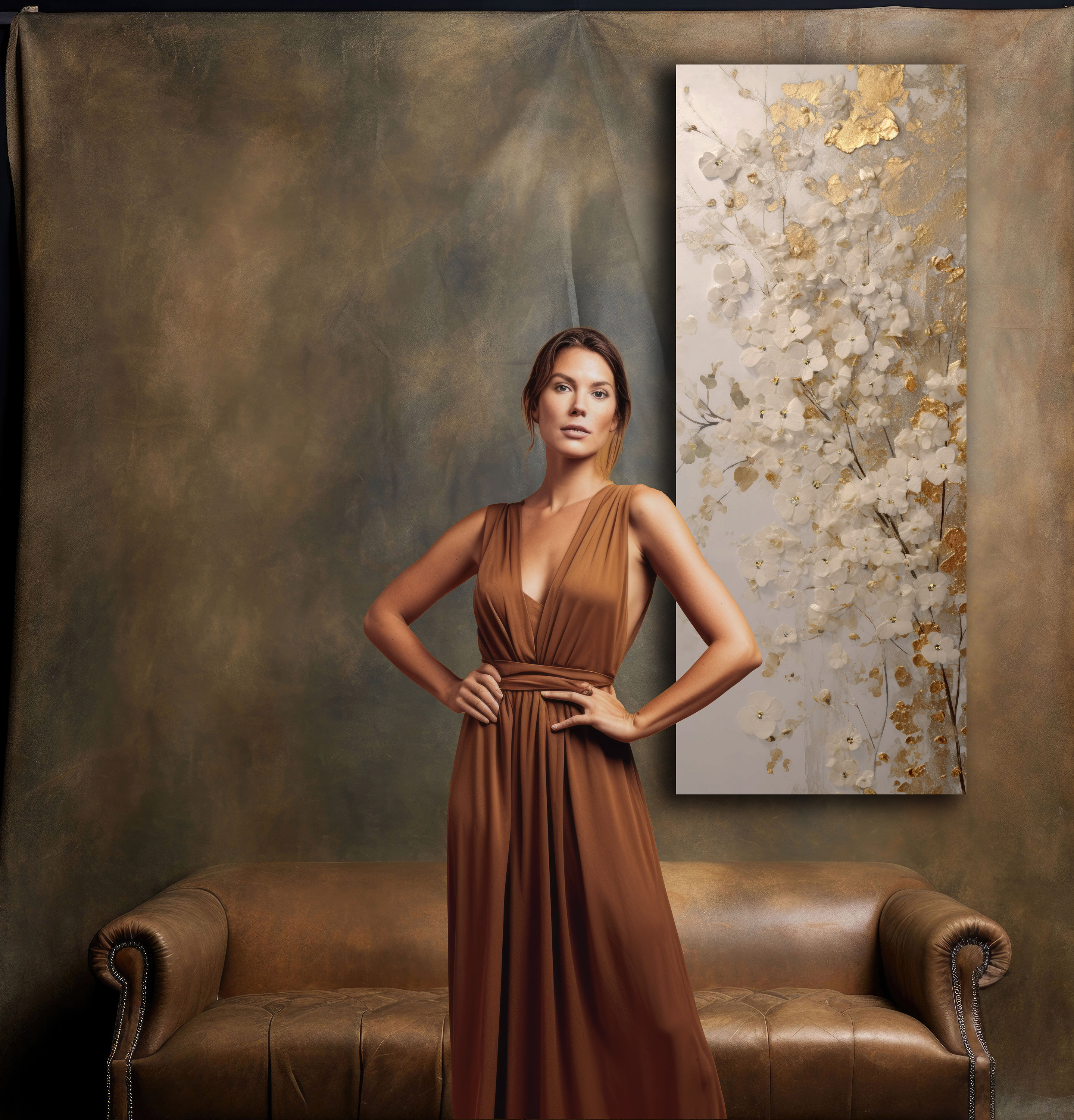 Skinny Canvas Digital Background Maternity Backdrop Beige Studio ...