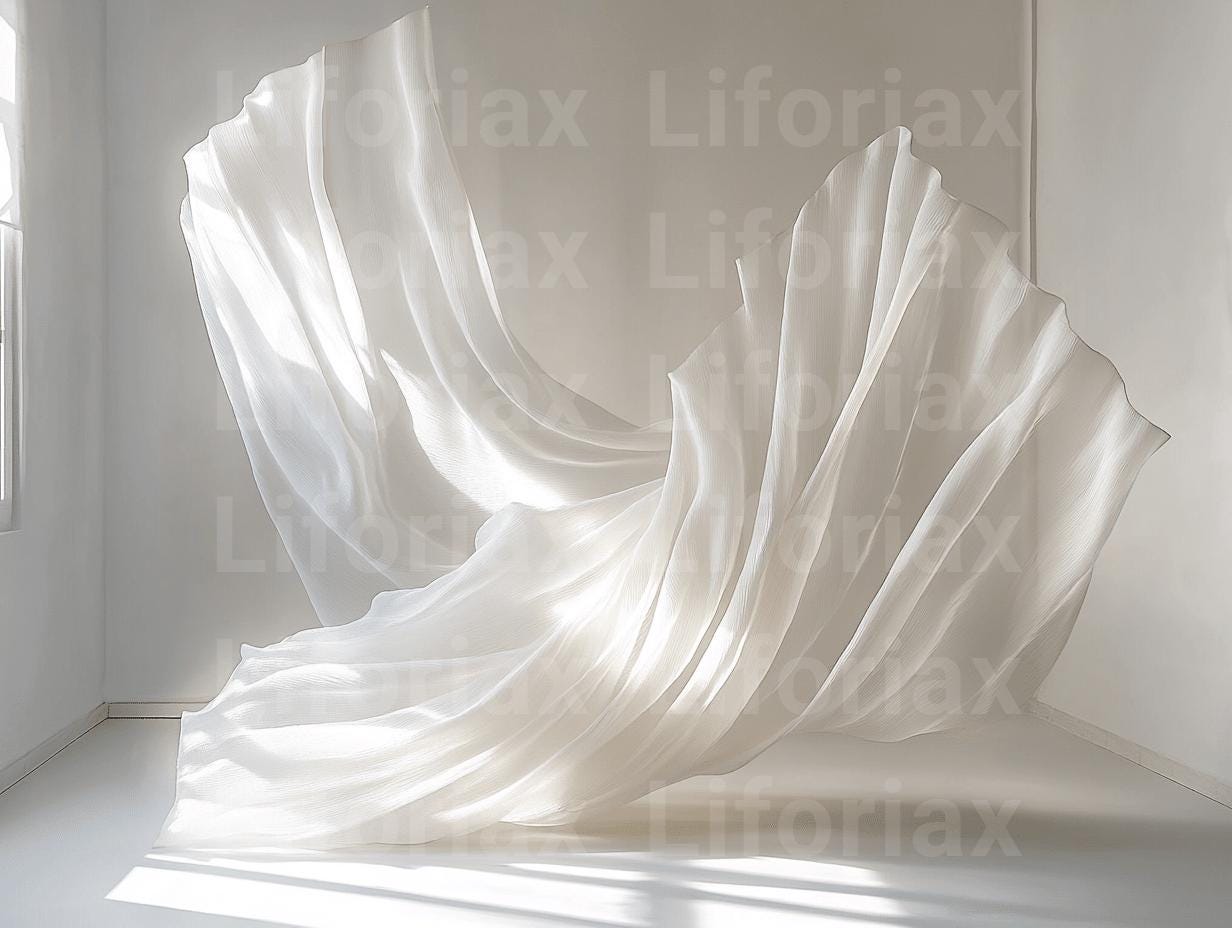 62 Soft White Flying Fabrics Vibrant Portrait Prom Backdrop: Instant ...