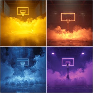 81 Smoke Basketball Digital Backdrops Background Banner for Sports ...