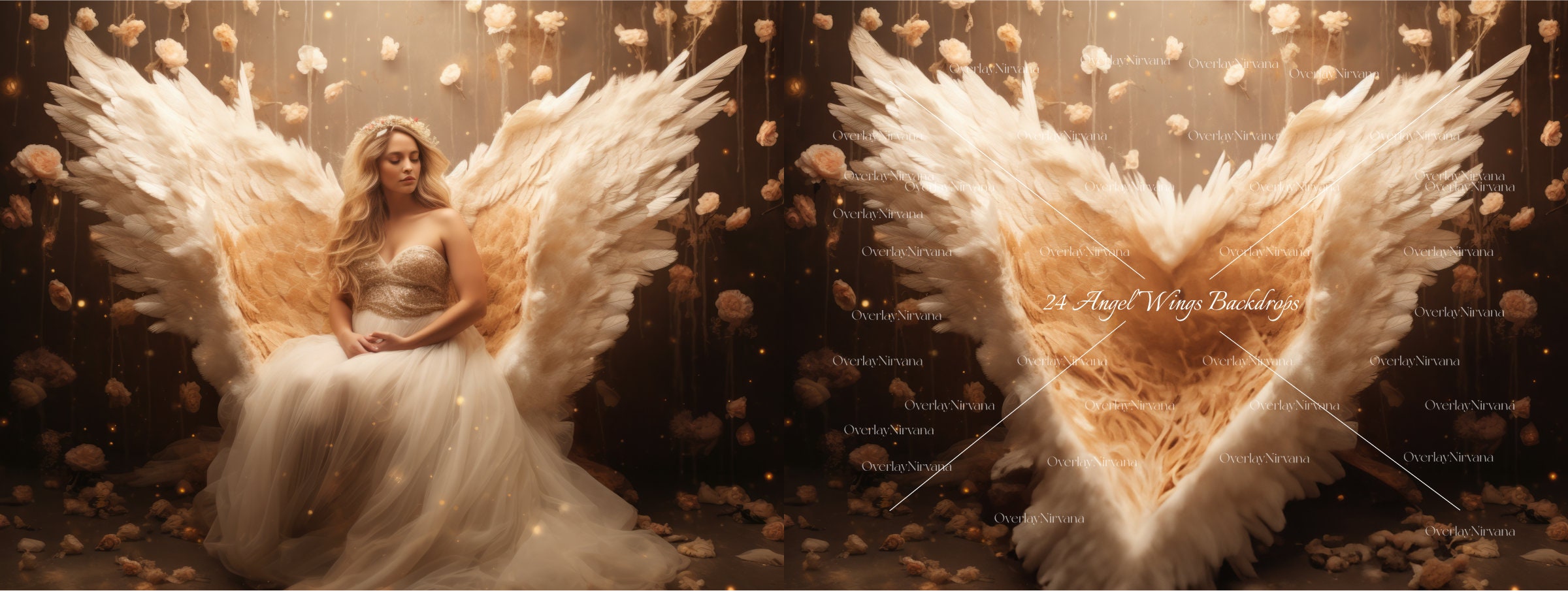 24 Digital Backdrops Angel Wings Digital Backgrounds - Etsy