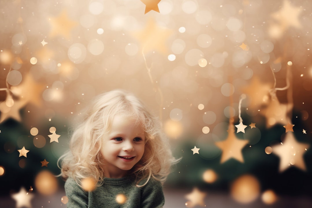 Christmas Bokeh Digital Background Festive Christmas Composite Fine Art ...