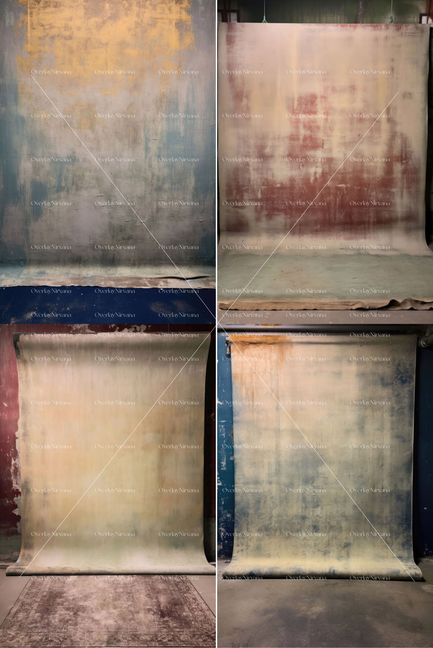 36 MEGA PACK Fine Art Hand Painted Canvas Digital Backdrops, Multiple ...