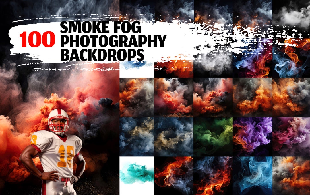100 Smoke Fog Digital Photography Backdrops Sports Background for ...