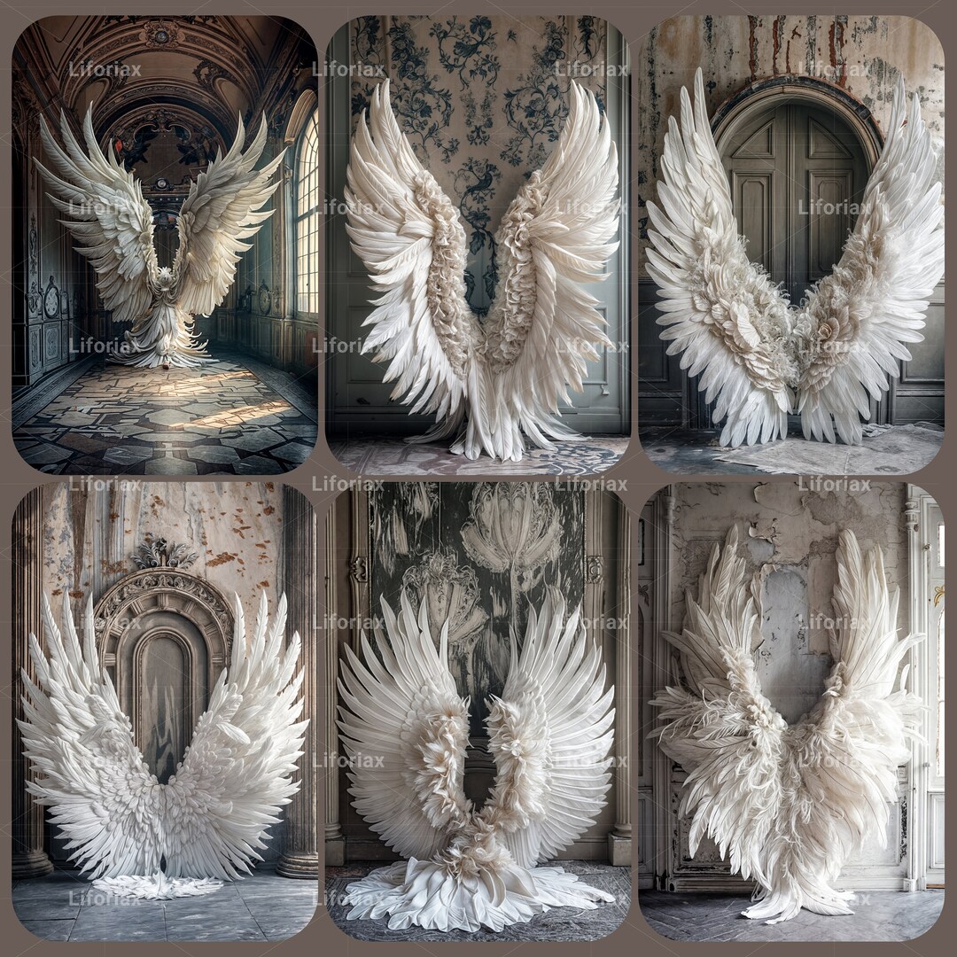 Wedding Palace Angel Wings Digital Backdrops Digital Backdrop for ...