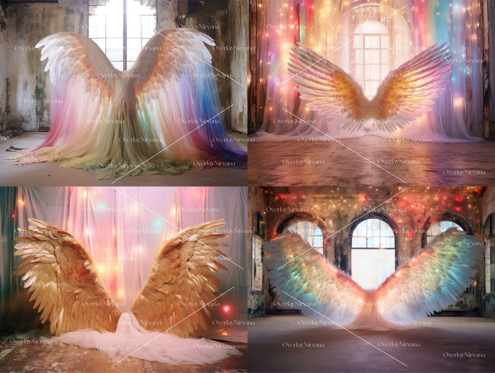 16 Rich Angel Wings Digital Backgrounds Digital Backdrops, Maternity ...