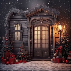 Christmas Digital Backdrop: Festive Holiday Background for Photoshop 25 ...