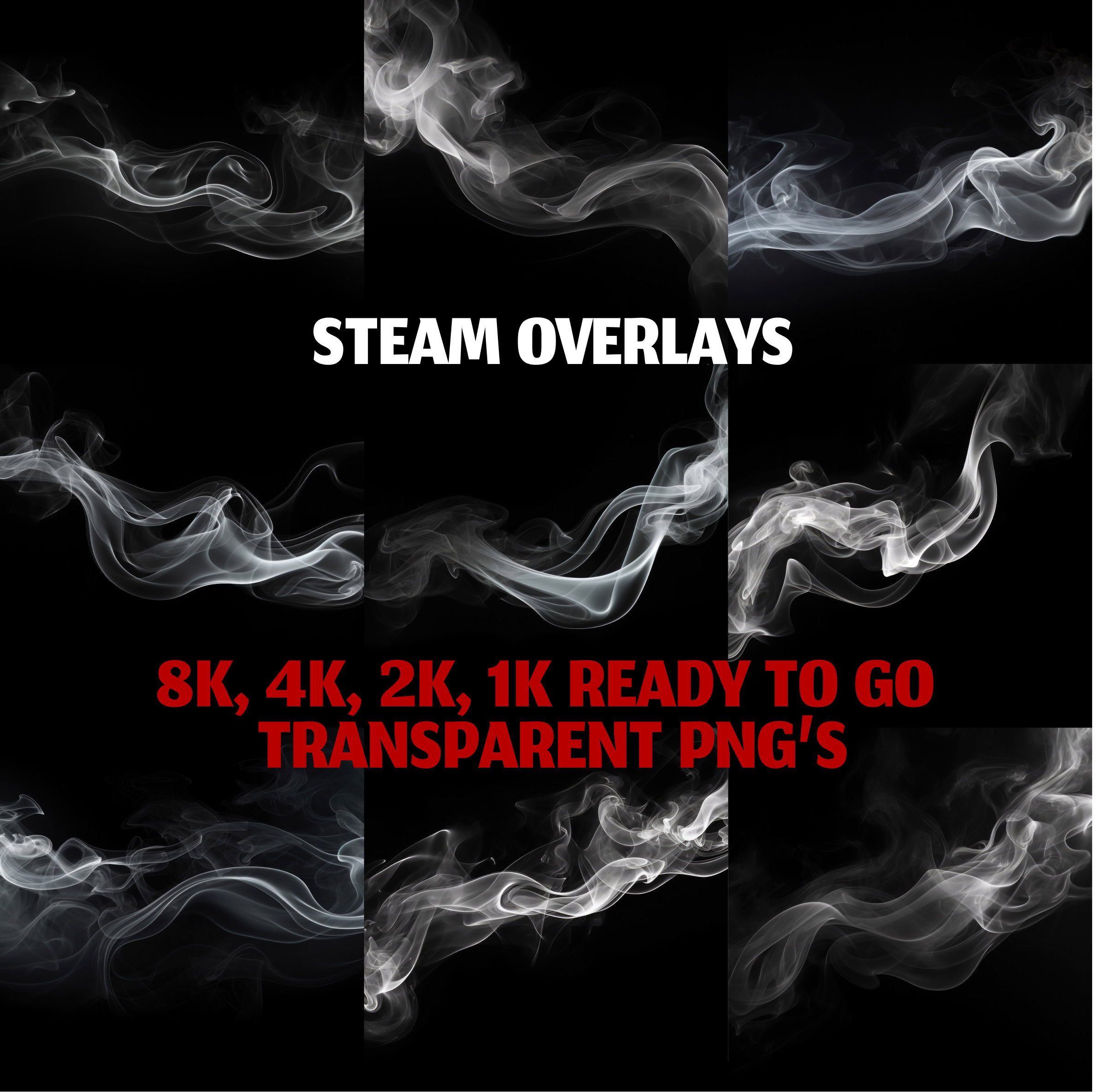 Smoke Overlay, Fog Overlay, Steam Smoke Overlay Cloudy Smoke Overlay ...