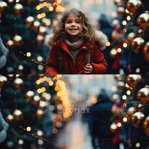 Gold Christmas Bokeh Digital Background Bundle Festive Christmas ...