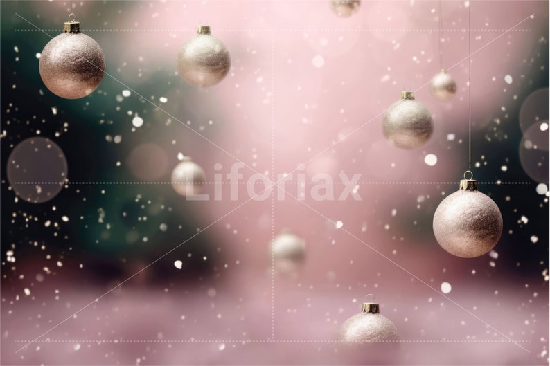 Pink Christmas Bokeh Digital Background Festive Christmas - Etsy