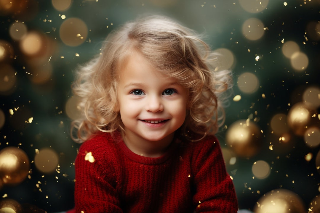 Green Christmas Bokeh Digital Background Festive Christmas Composite ...