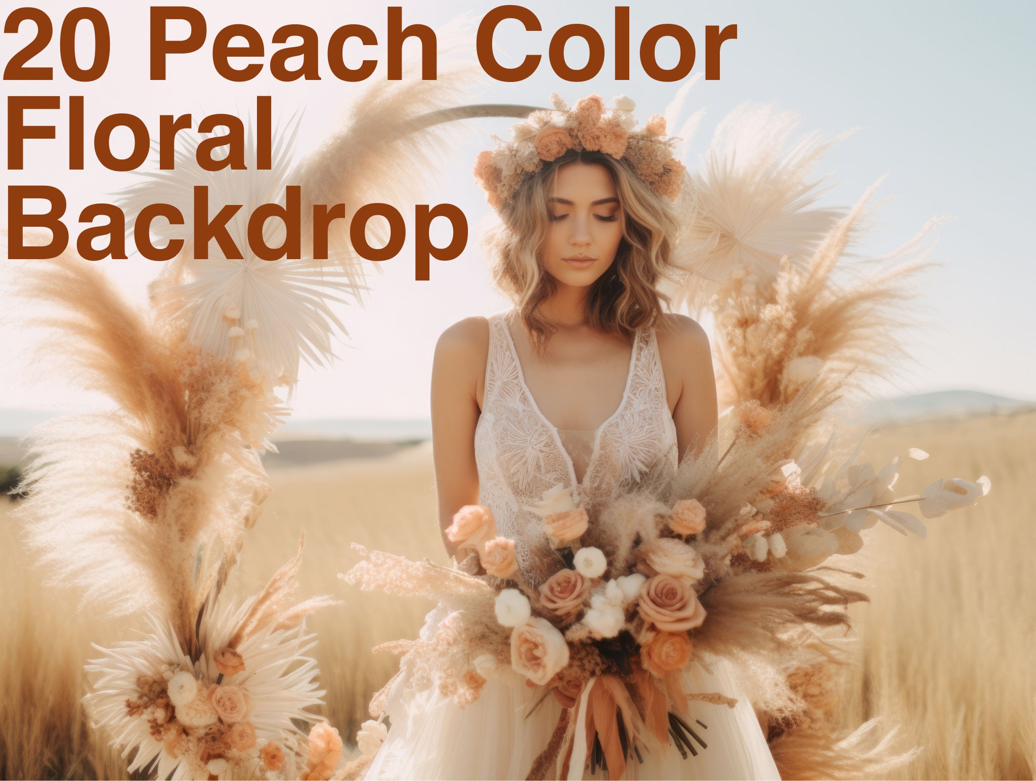 20 Floral Peach Color Backdrop Overlays Floral Texture - Etsy