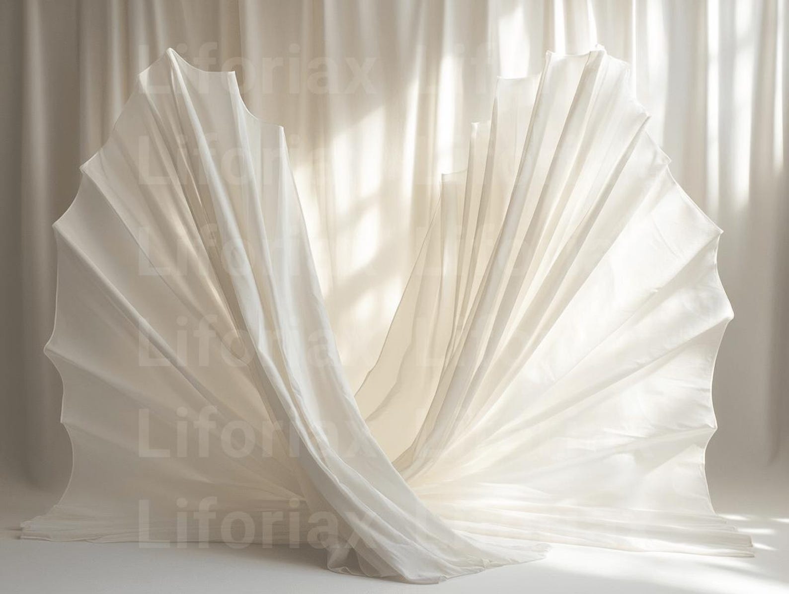 62 Soft White Flying Fabrics Vibrant Portrait Prom Backdrop: Instant ...