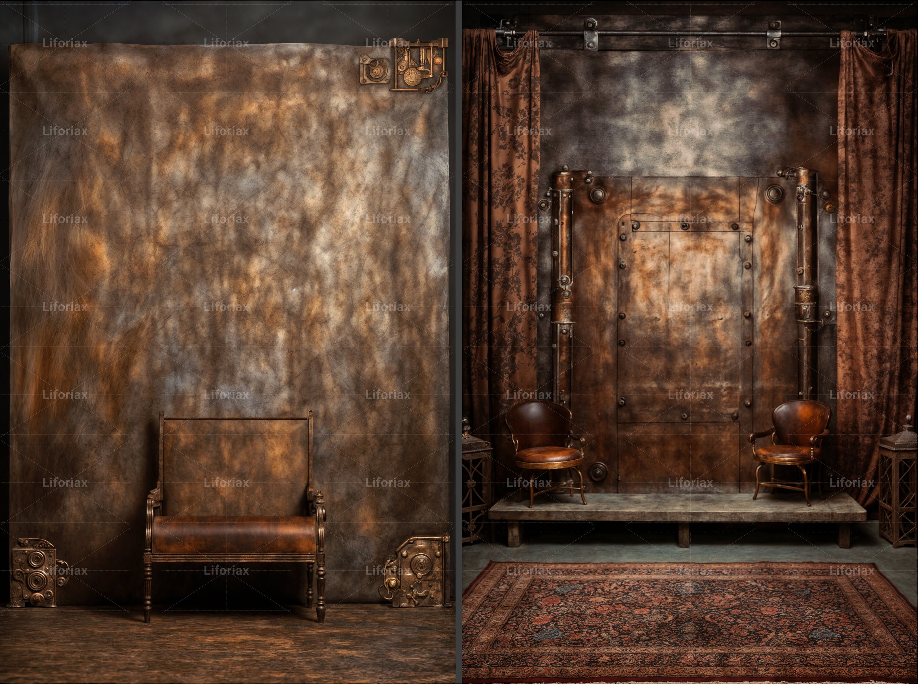 Old Rusty Metallic Backdrops, Vintage Metal Background, Old Master ...