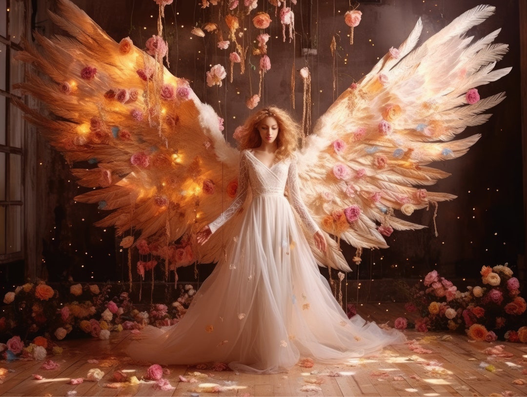 9 X Magic Angel Wings Digital Backgrounds, Fairy Wings, Digital ...