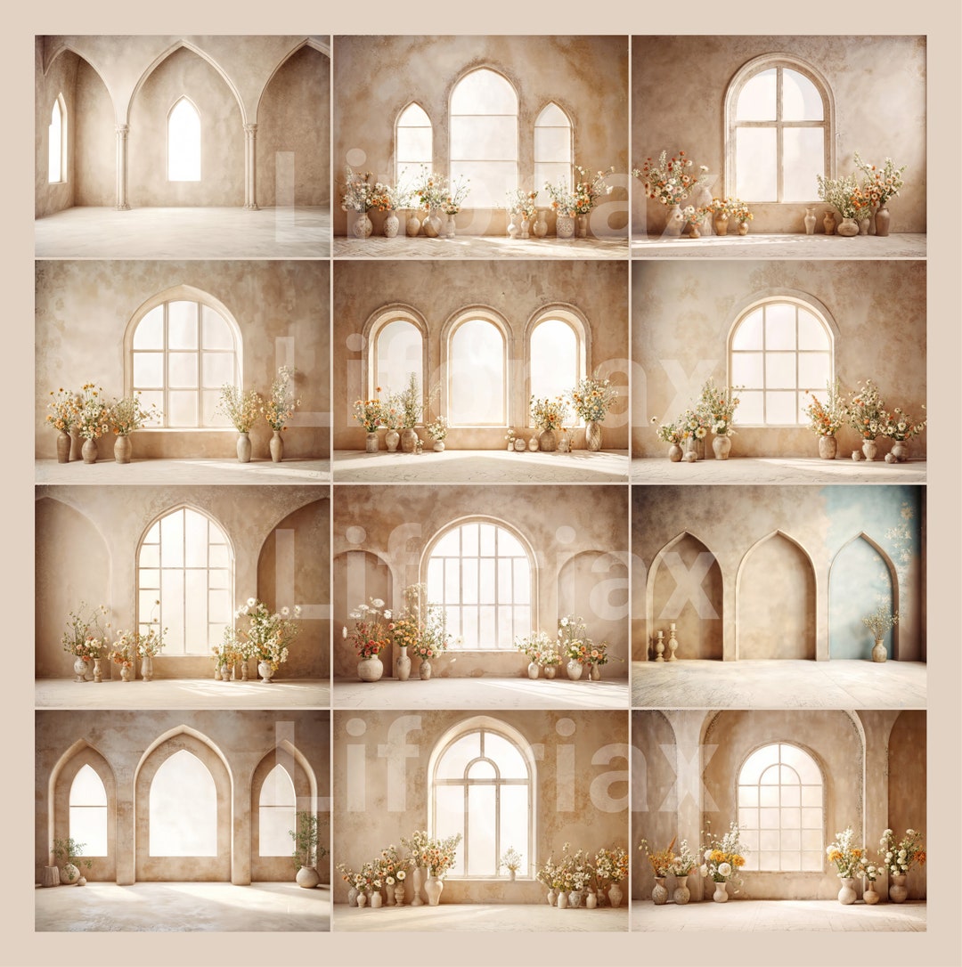 Minimal Arches Set Digital Backdrops, Maternity Backdrop Overlays ...