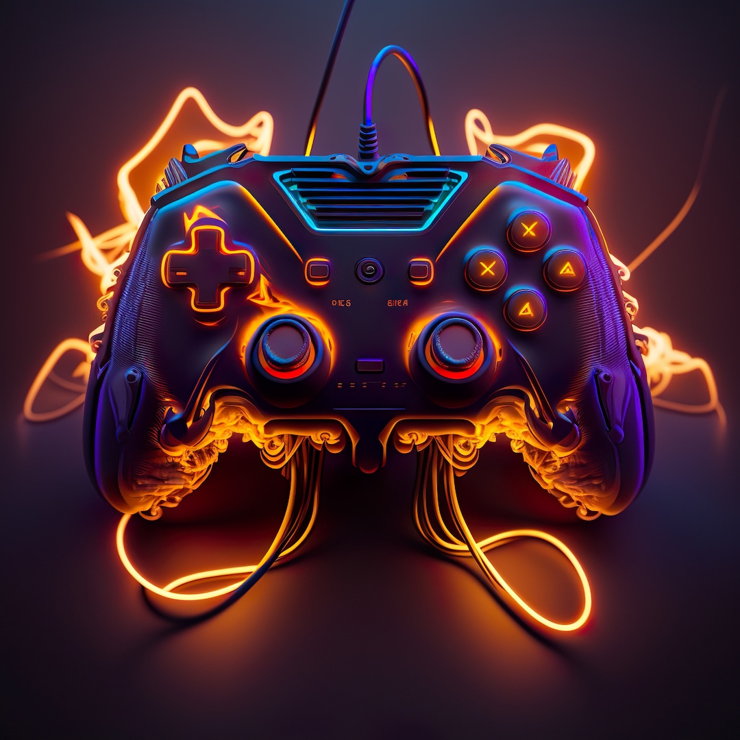 Ice Diamond Designs Futuristic Game Controller Digital Image - Etsy