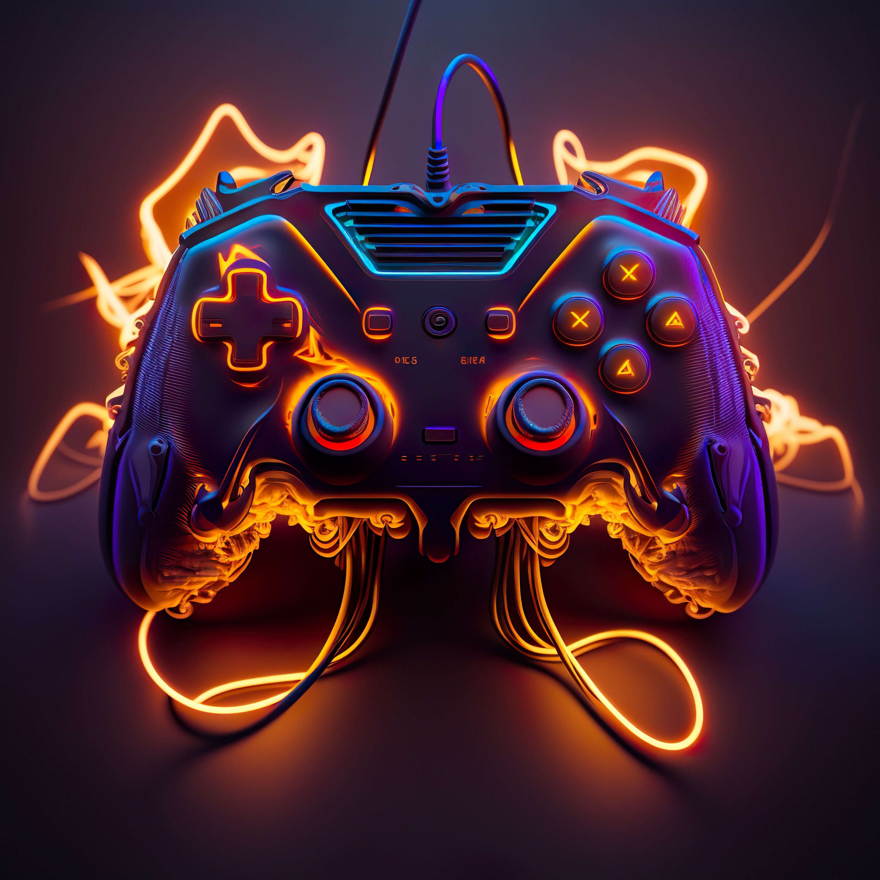 Ice Diamond Designs Futuristic Game Controller Digital Image - Etsy