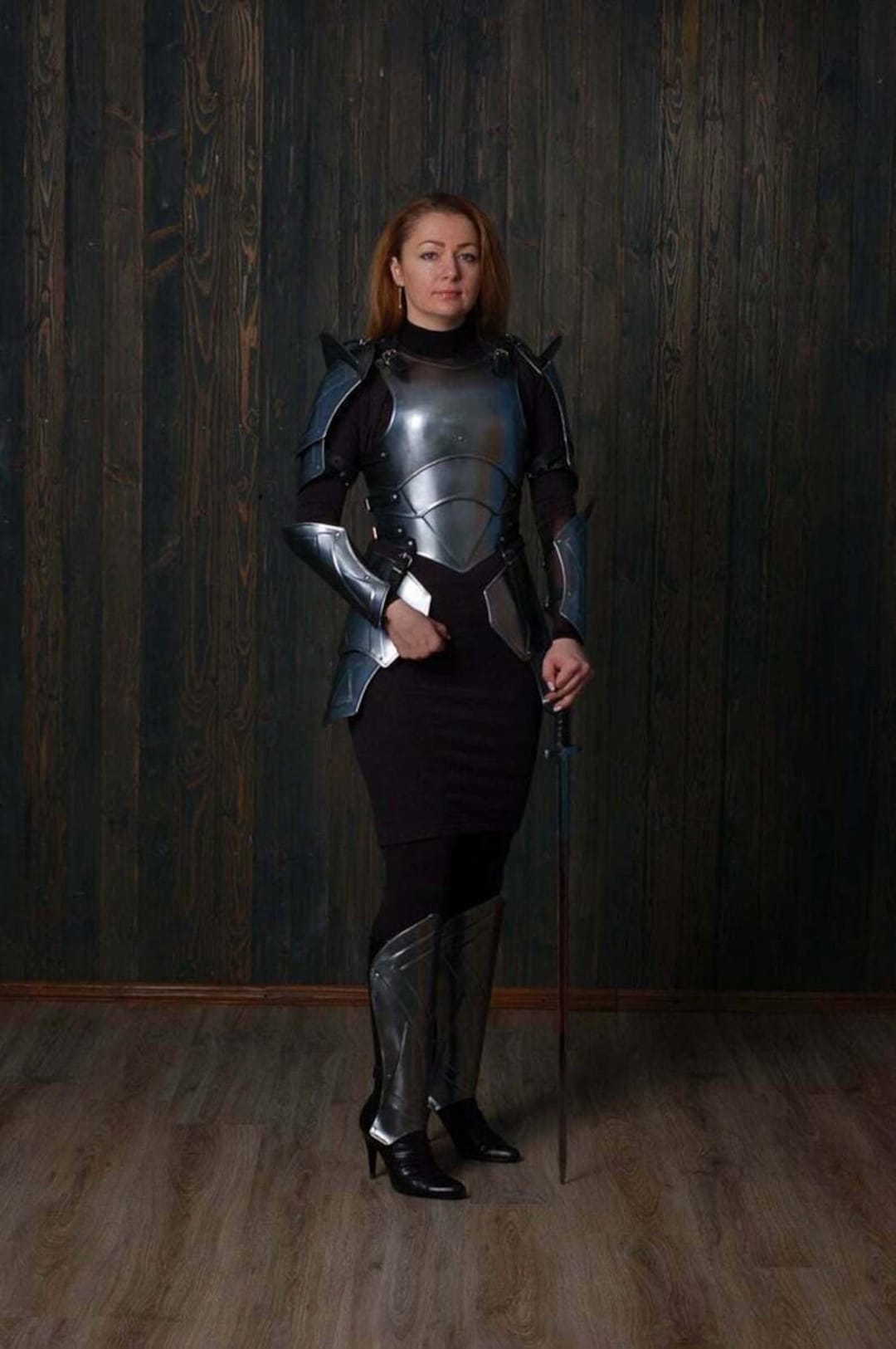 Medieval Knight Female Costume Steel Armor Lady Cuirass Costume Armor ...