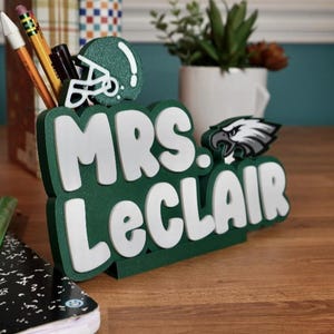 Eagles Custom Handmade Nameplate|personalized Gameday Football Desk ...