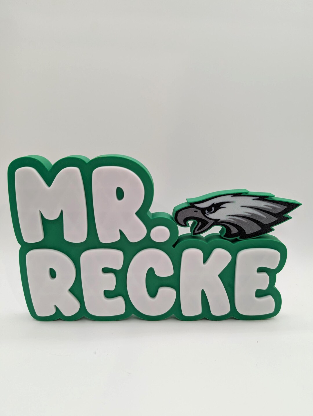 Eagles Handmade 3D Printed Nameplate: Personalized Football Desk Decor ...