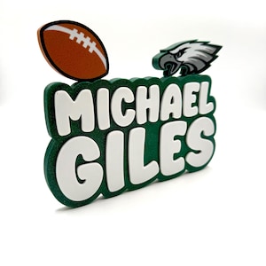 Eagles Custom Handmade Nameplate|personalized Gameday Football Desk ...