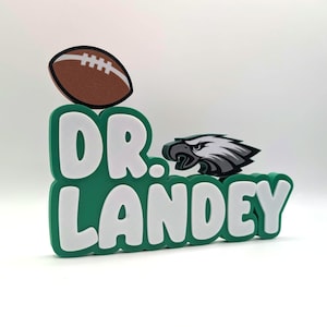Eagles Custom Handmade Nameplate|personalized Gameday Football Desk ...