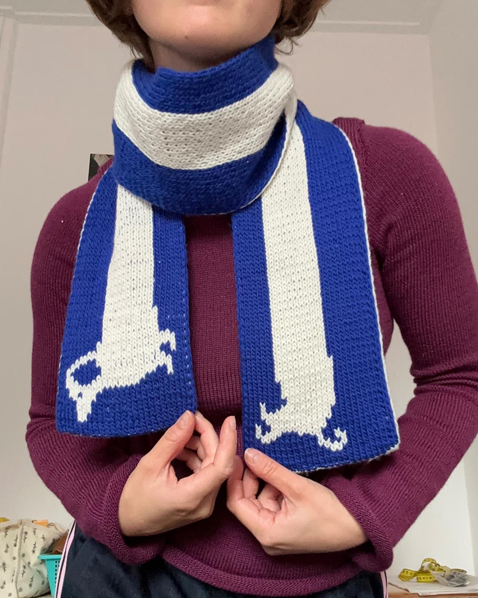 Sausage Dog Scarf Knitting Pattern | Double Knit - Etsy